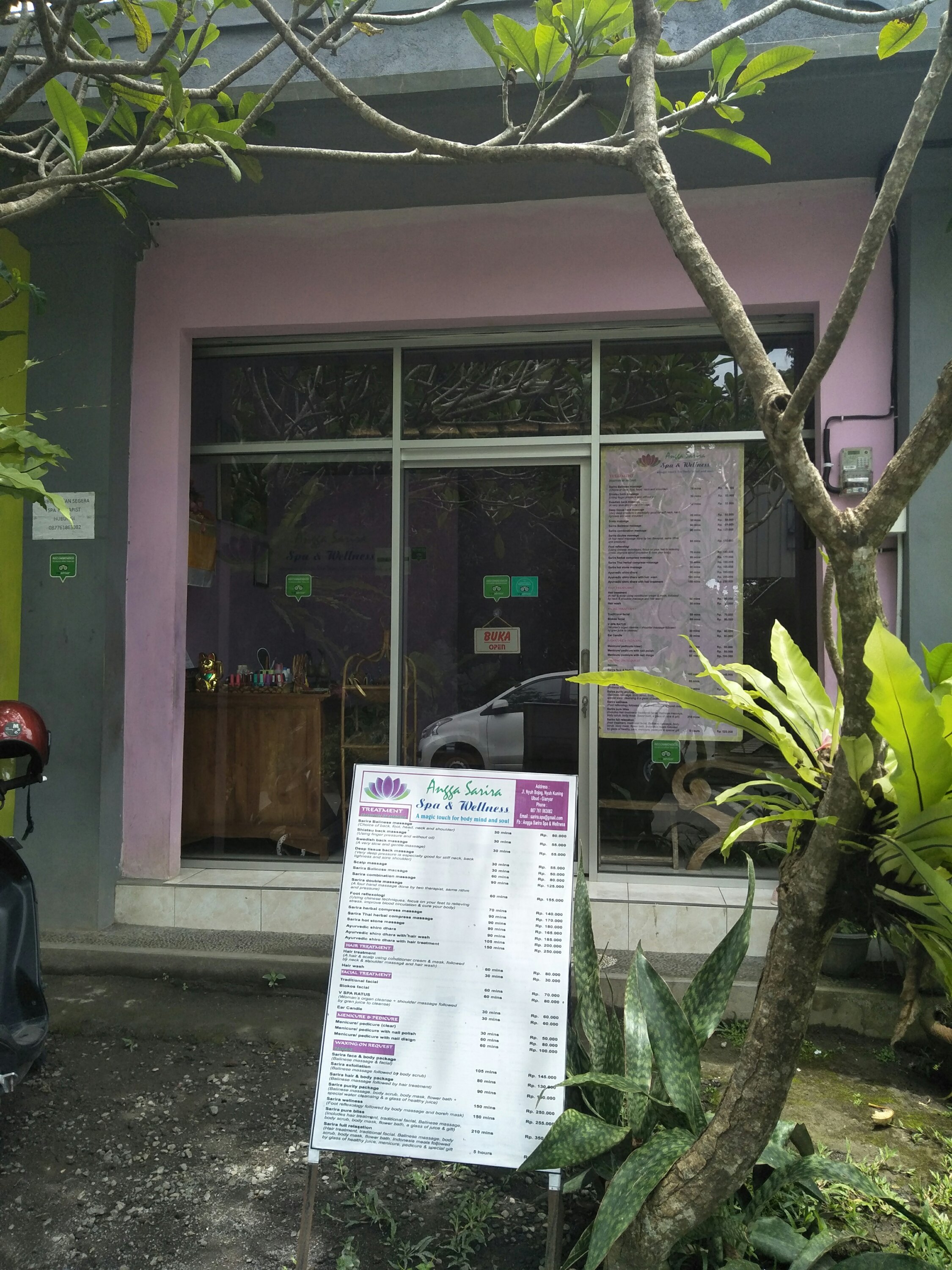 【閉店】ウブドの【Angga Sarira】とっても安い＆上手な満足ローカルスパ | バリ島と私 ドタバタ珍道中ブログ